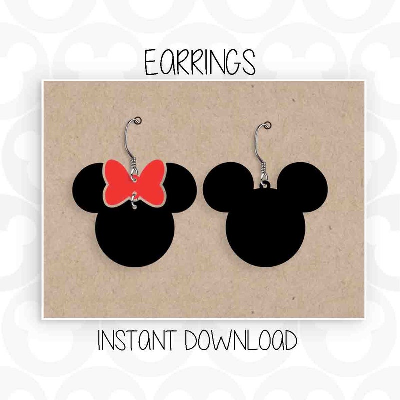 Minnie Mouse Earring - Etsy