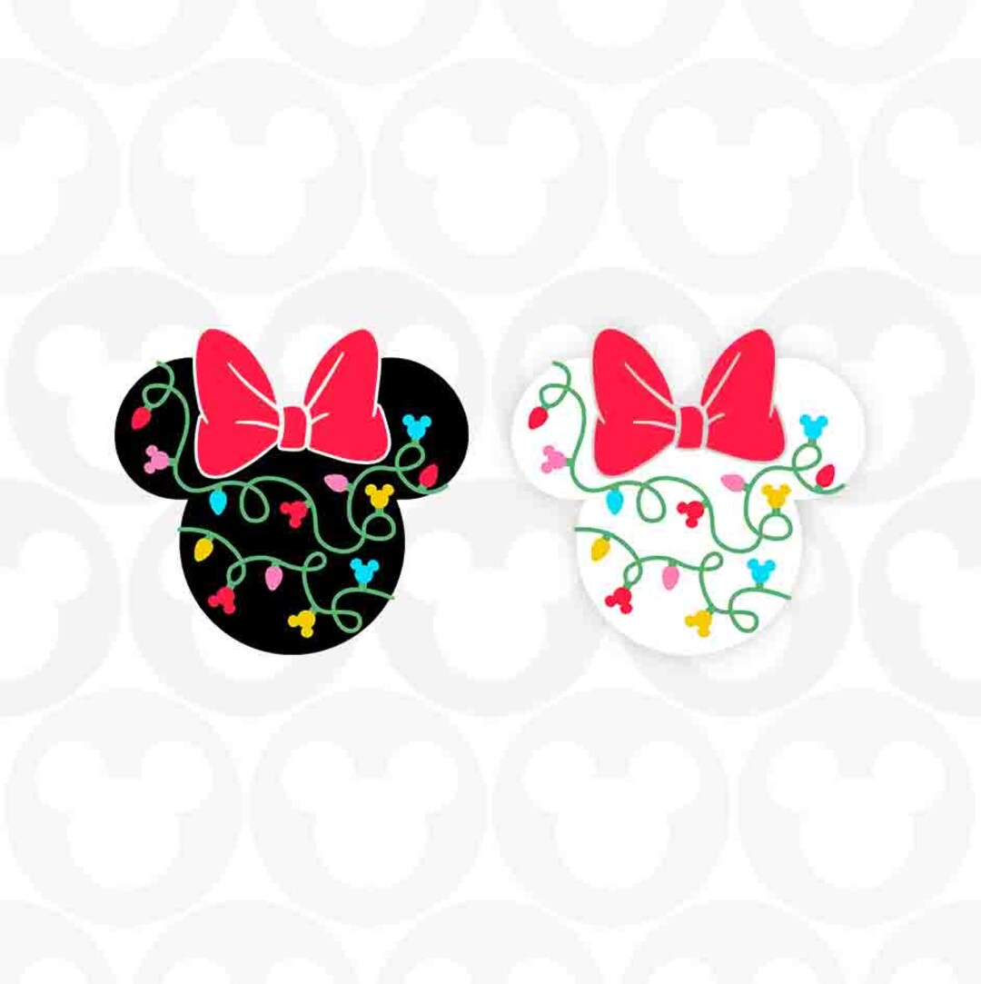 Christmas Lights, Minnie Mouse, Ears Head Bow Light, Holiday String ...