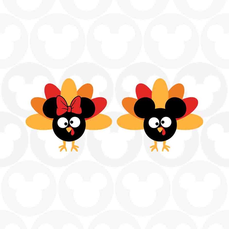 Turkey Mickey Clipart - Etsy