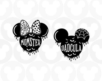 Halloween, Mickey Minnie Mouse, Spider Web, Ears Head Bow, Svg Png ...
