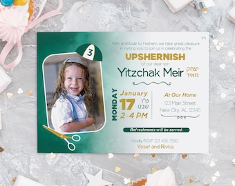 Printable Upshernish Invitation 3rd Birthday Jewish First Hair - Etsy