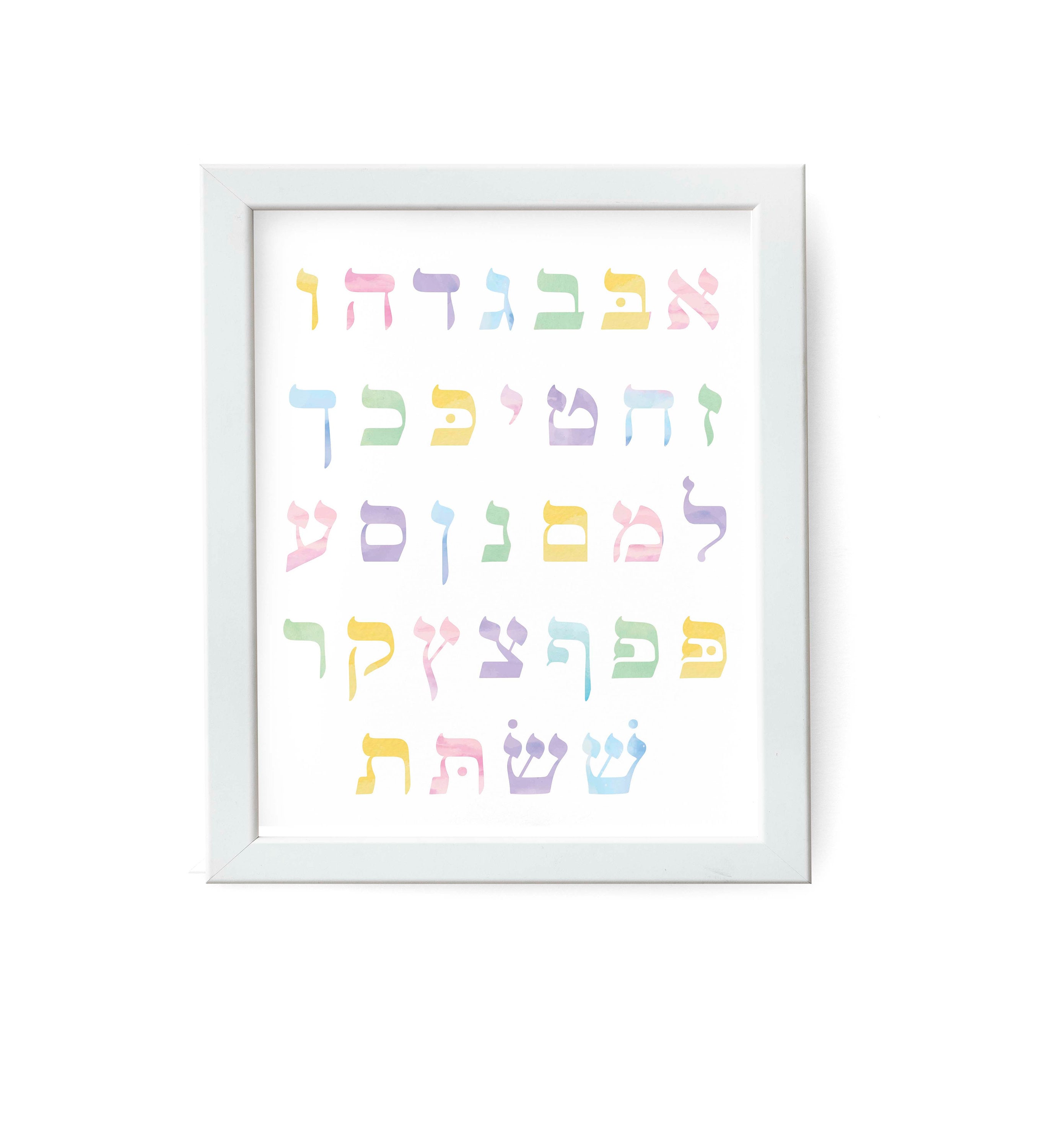 Alef Bet, Alef Beis Chart, Hebrew Letters, Jewish Nursery Decor, Baby ...