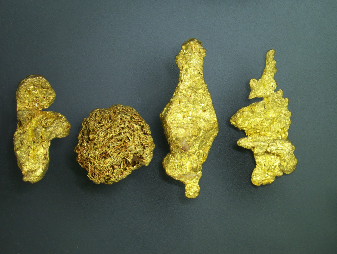 Native Gold Crystals Natural Crystallized Leafy Gold Specimens Northern ...