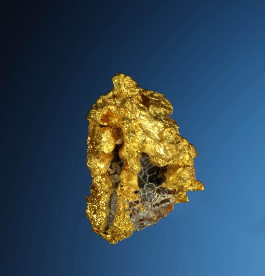 Crystallized gold - Natural Dense Gold Crystal Specimen. El Álamo ...
