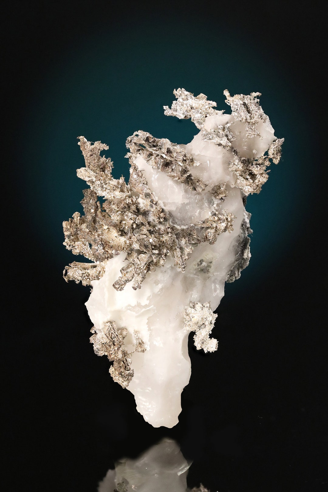 Dendritic Native Silver Crystals With Thin Native Crystal Leafs in ...