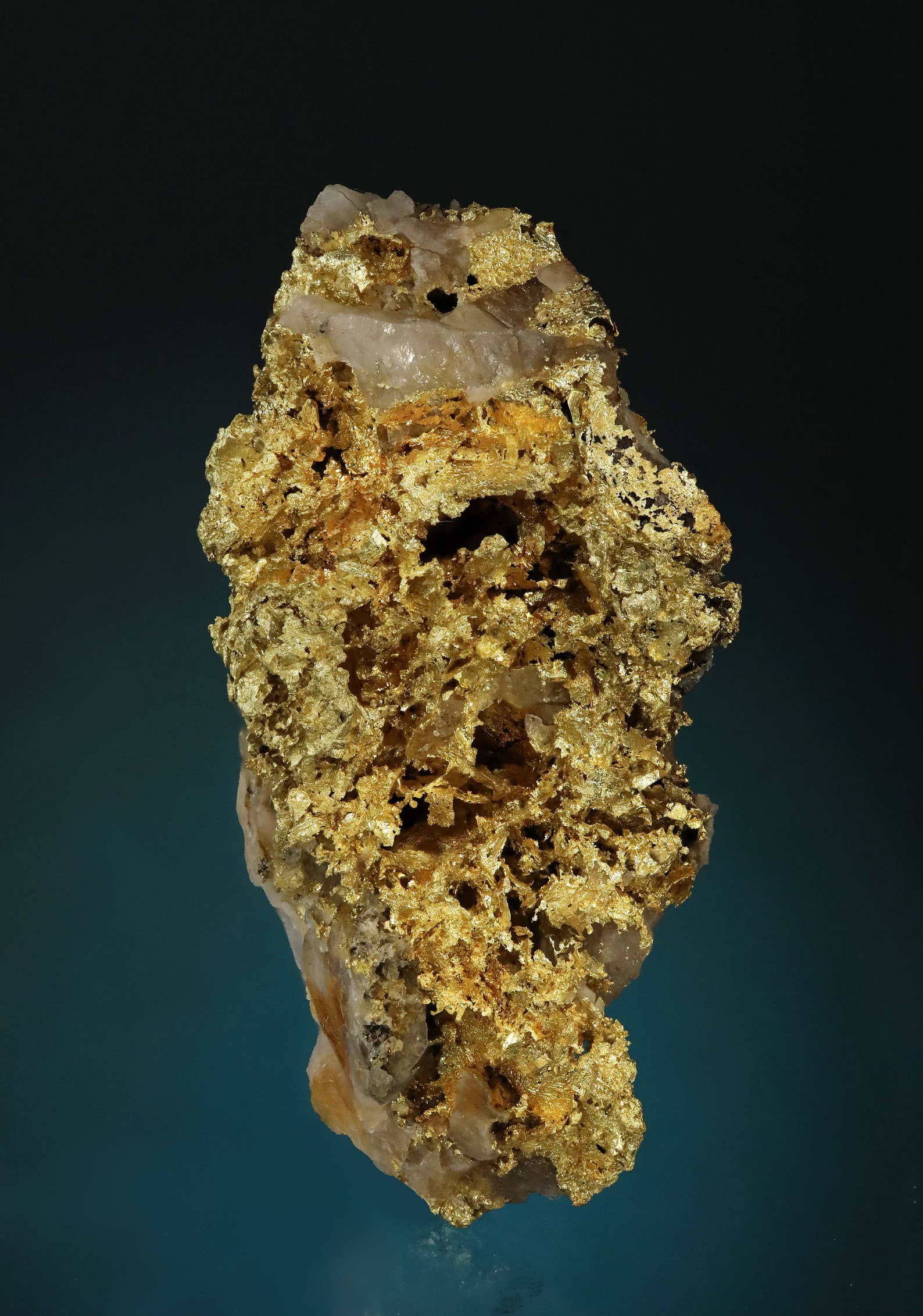 Native Leaf Gold Crystals on Limonite Quartz Matrix - Mariposa ...