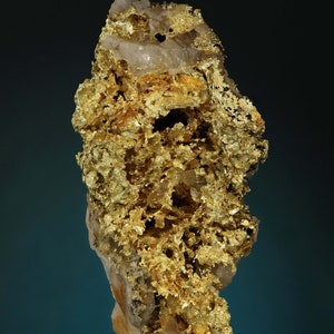 Native Leaf Gold Crystals on Limonite Quartz Matrix - Mariposa ...