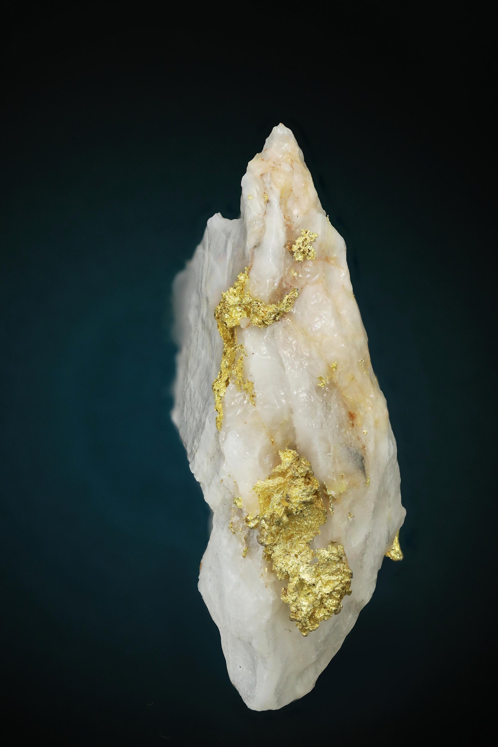 Native Gold Leaf Crystals on Calcite Matrix Natural Gold Specimen - El ...