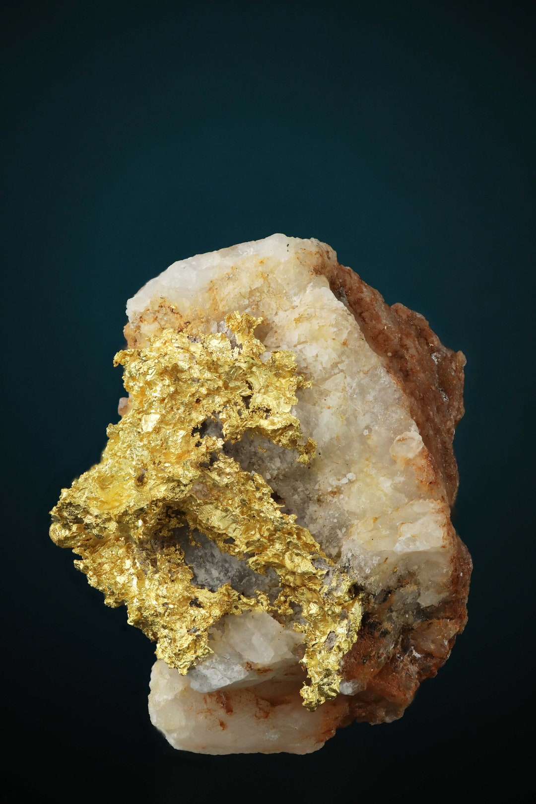 Gold on Quartz Crystallized Natural Gold - El Dorado County, California ...
