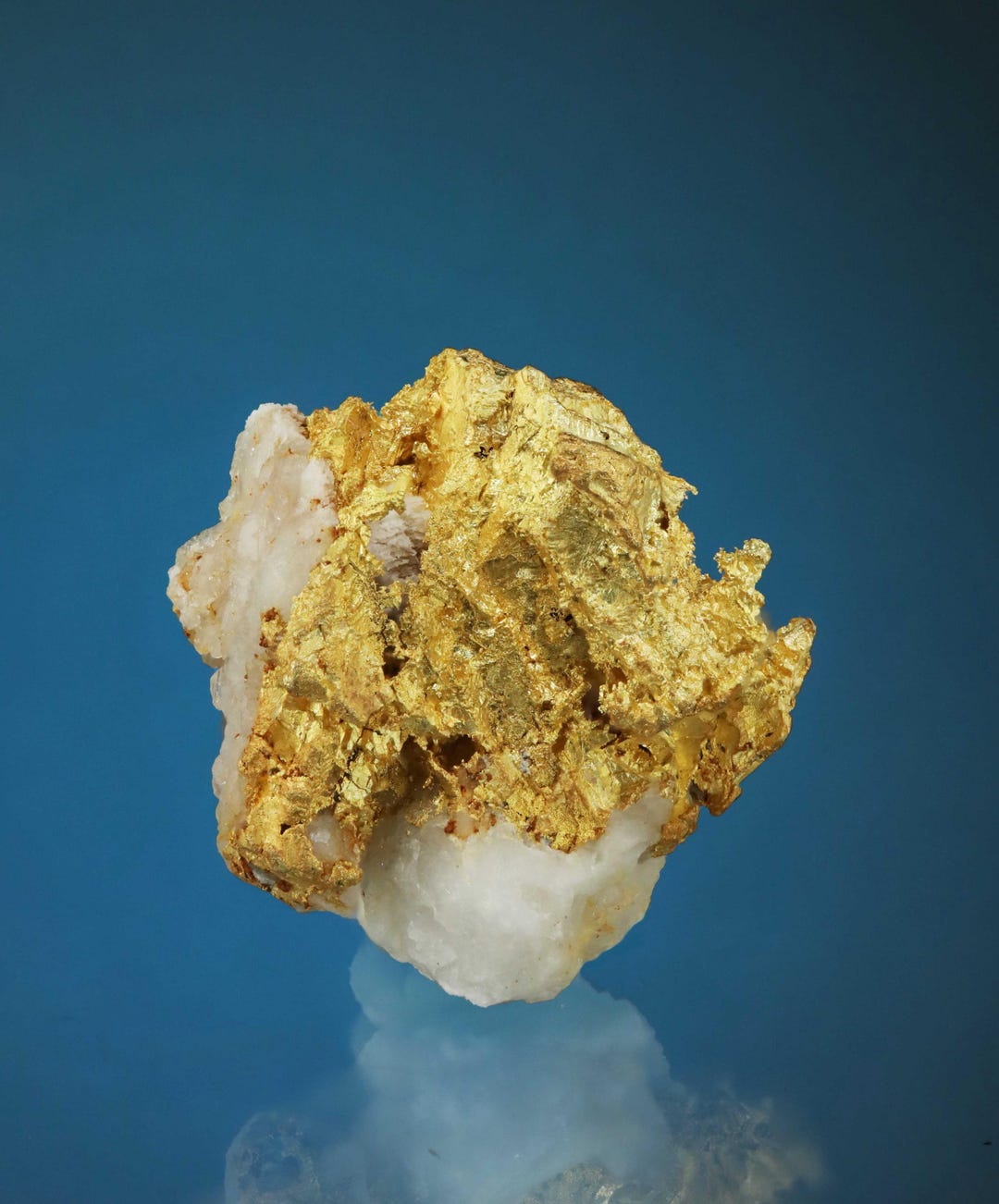 Robust Thick Crystallized Gold on Quartz Matrix Natural Gold Specimen ...