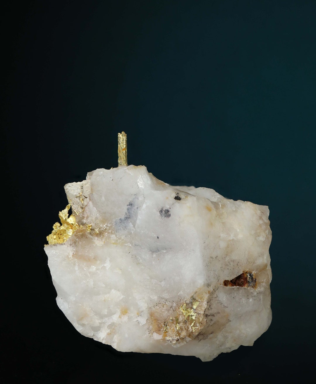 Crystallized Gold Wire on Quartz Natural Gold Crystal Specimen Agua ...