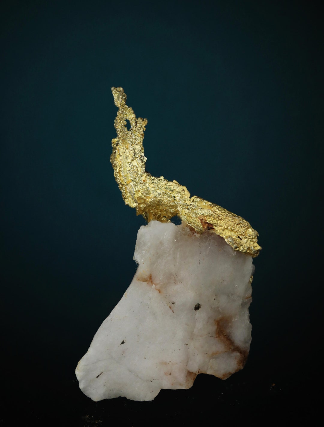 Native Gold Modified Wire on Quartz Natural Gold Specimen - Eagles Nest ...