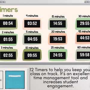 Jungle Safari Daily Classroom Slides With Timers, Centers, Behavior ...