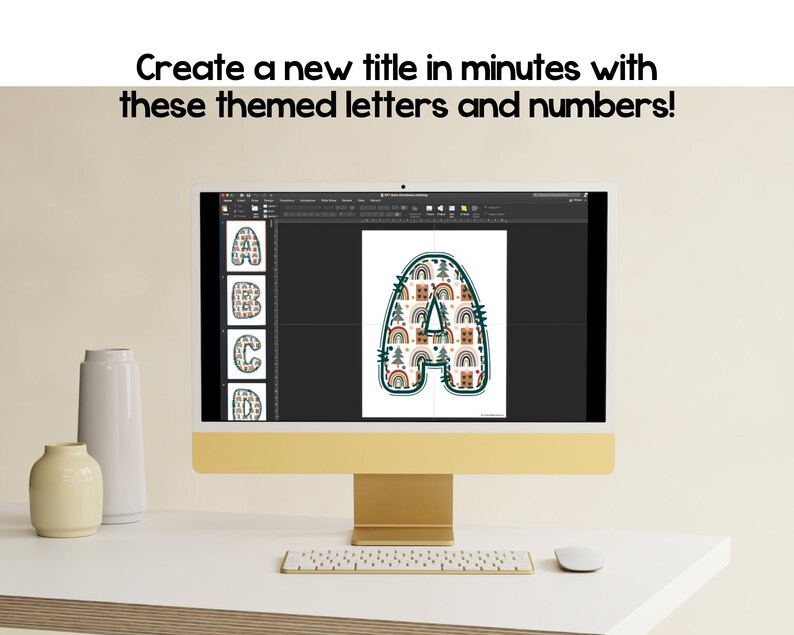 Boho Winter Bulletin Board Letters – Printable Alphabet for Classroom ...