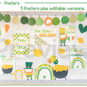 St. Patrick's Day Lucky Leprechaun Bulletin Board & Editable ...