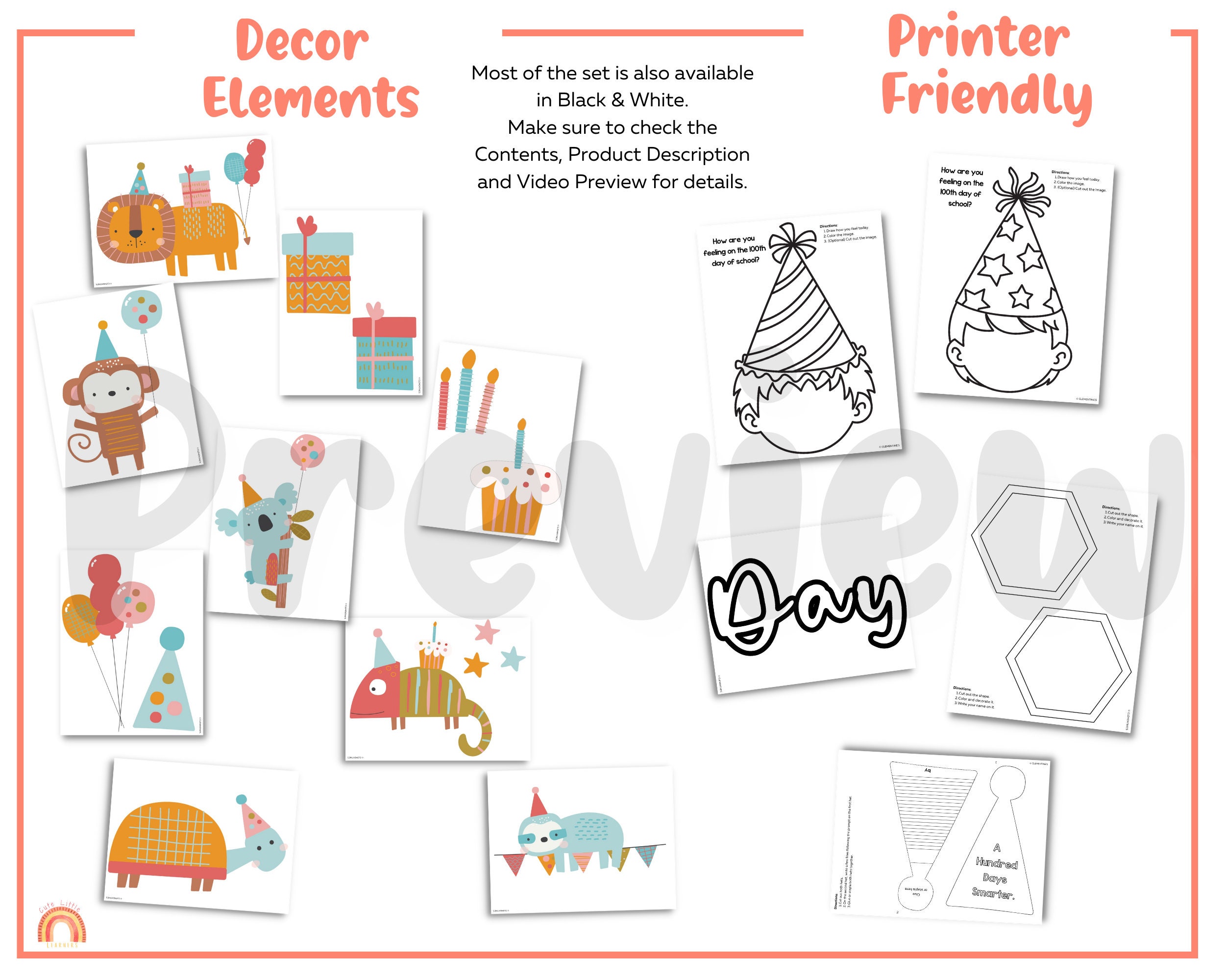 100 Days of School Bulletin Board & Interactive Classroom - Etsy