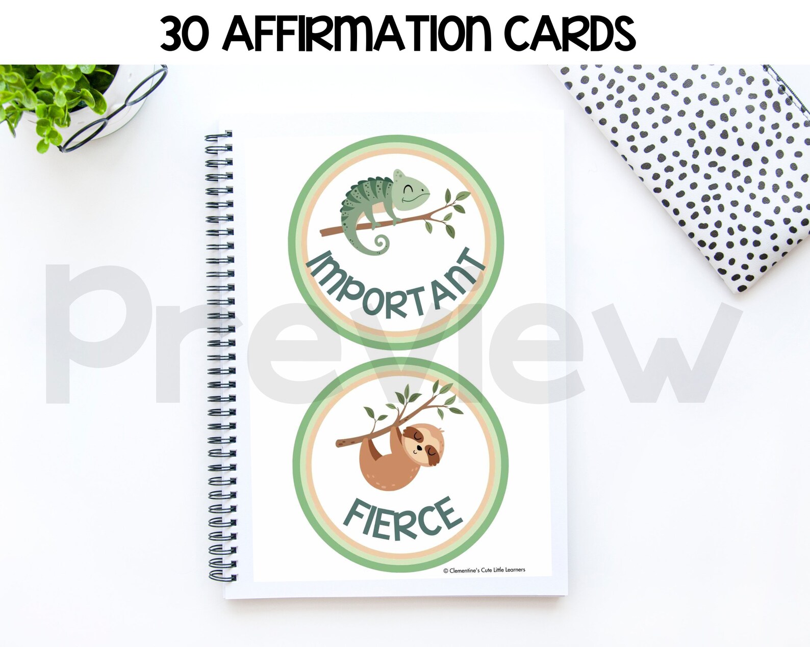 Affirmation Station - Jungle Safari Themed Editable Motivational & Self ...