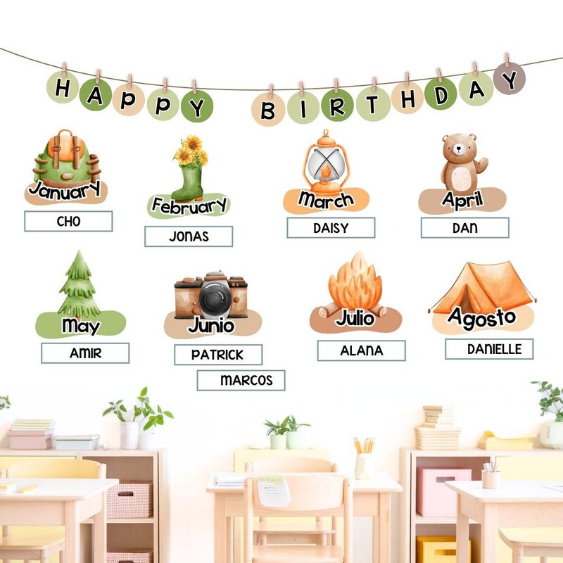 Classroom Birthday Chart - Etsy