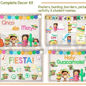 Cinco De Mayo Bulletin Board & Interactive Classroom Decor - Etsy