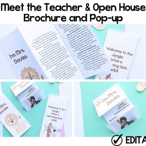 Jungle Back to School & Meet the Teacher Kit, Editable Welcome Bulletin ...