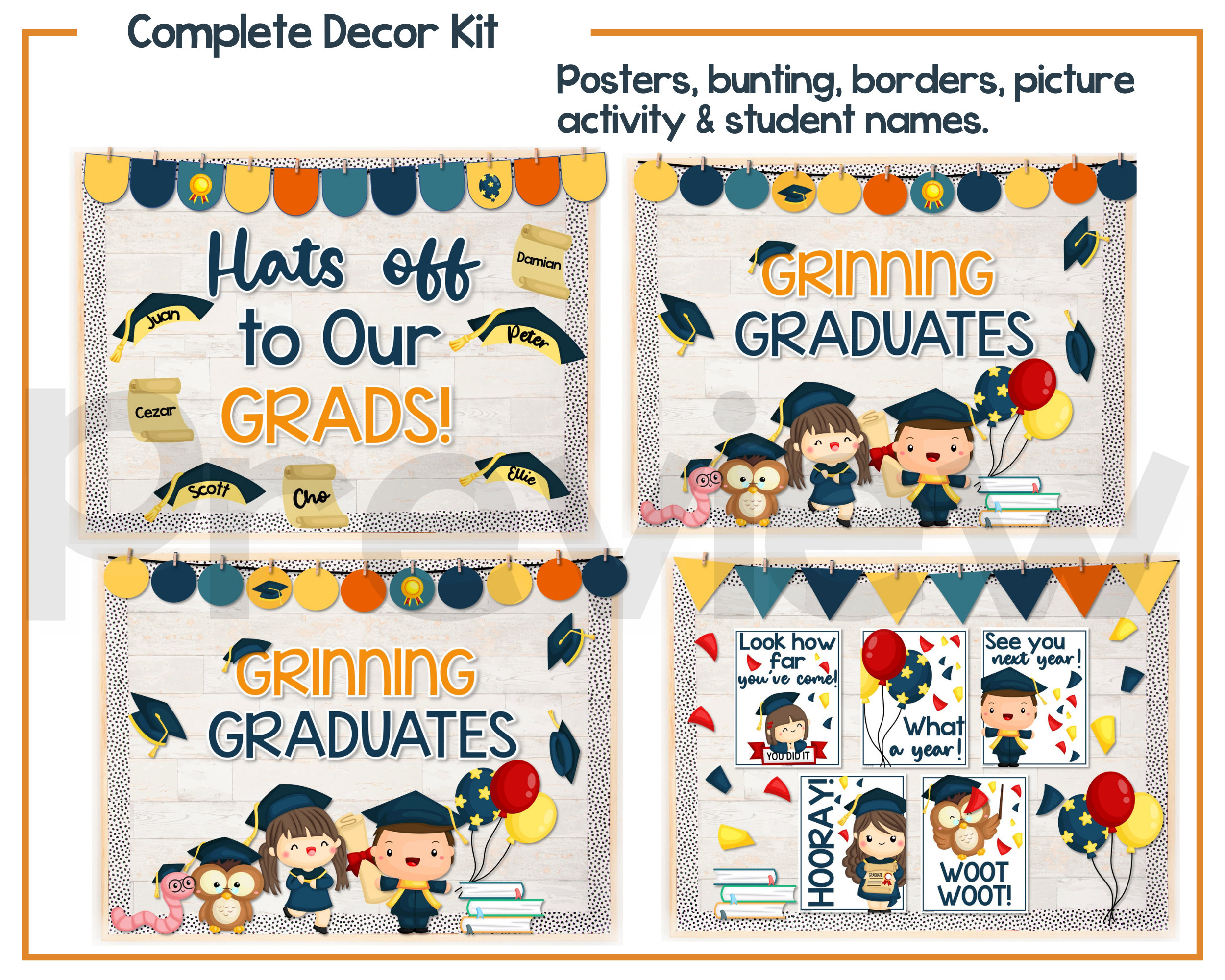 Graduation and End of Year Bulletin Board & Interactive - Etsy
