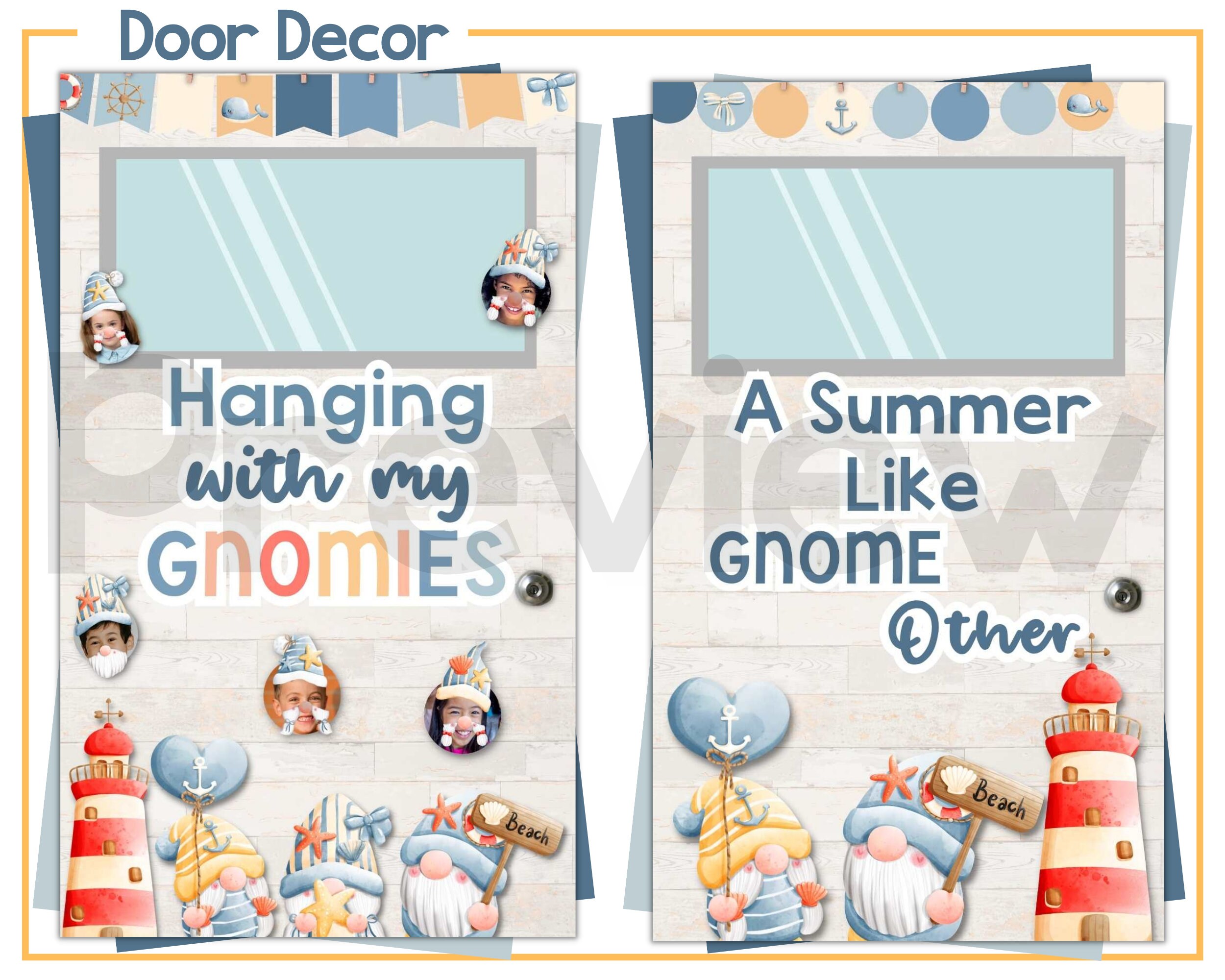 End of Year / Summer Fun Nautical Gnomes Bulletin Board & - Etsy