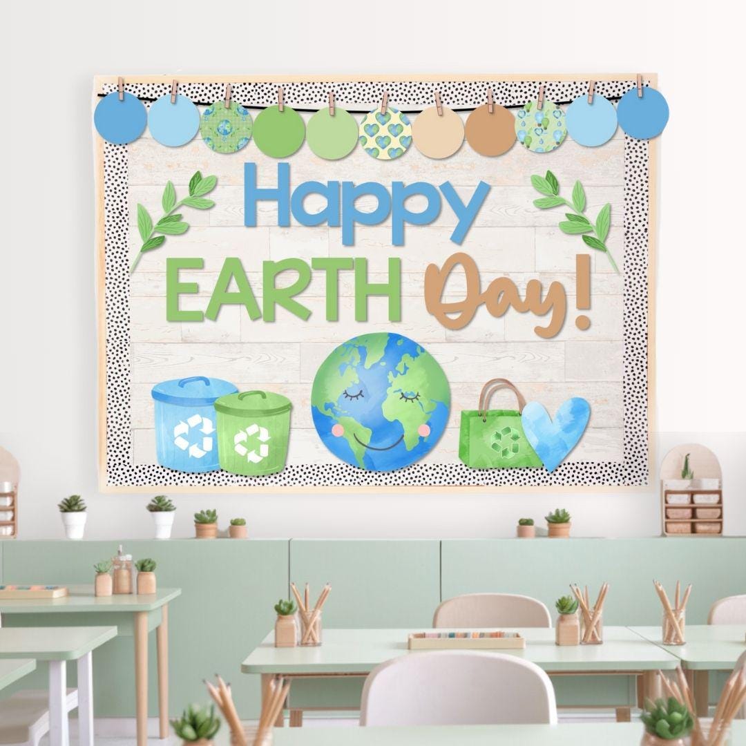 Earth Day Watercolor Bulletin Board – Classroom Decor With Editable ...