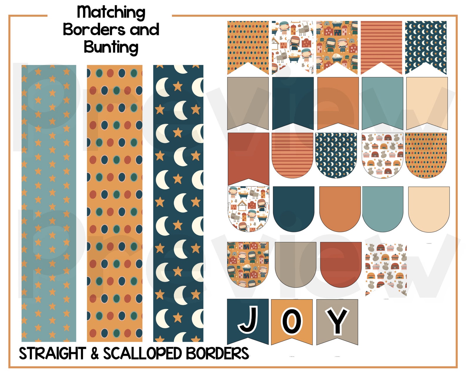 Nativity Bulletin Board & Classroom Decor Kit Editable Versions ...