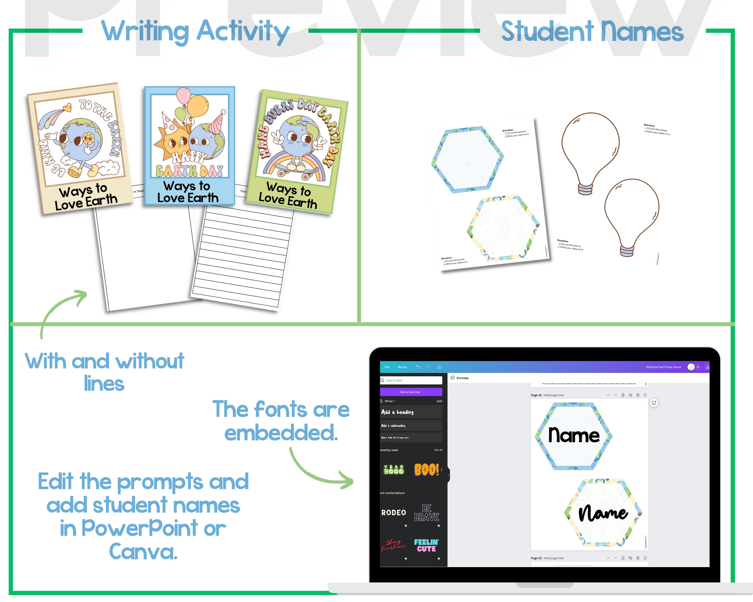 Groovy-retro Earth Day Bulletin Board & Classroom Decor - Etsy