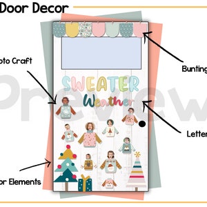 Sweater Weather Winter Bulletin Board: Editable Classroom Decor & Craft ...