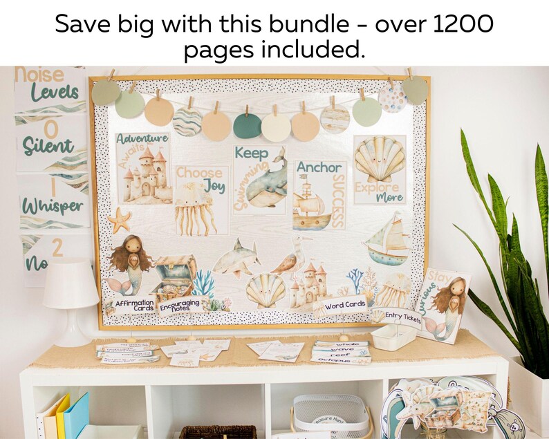 Ocean-themed Classroom Decor Bundle: Editable Bulletin Boards, Teacher ...