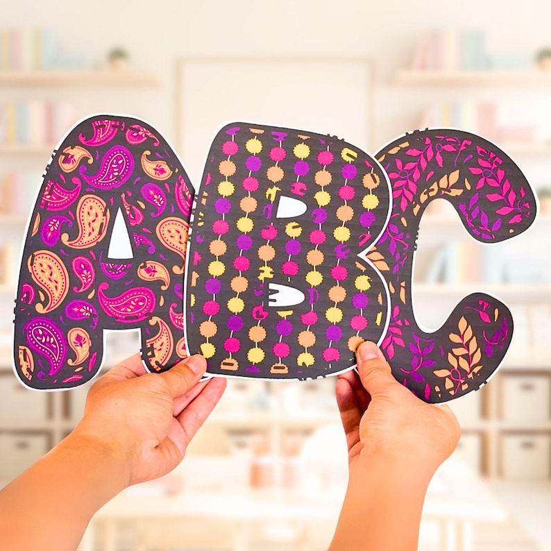 Diwali Bulletin Board Letters – Printable Alphabet and Numbers for ...