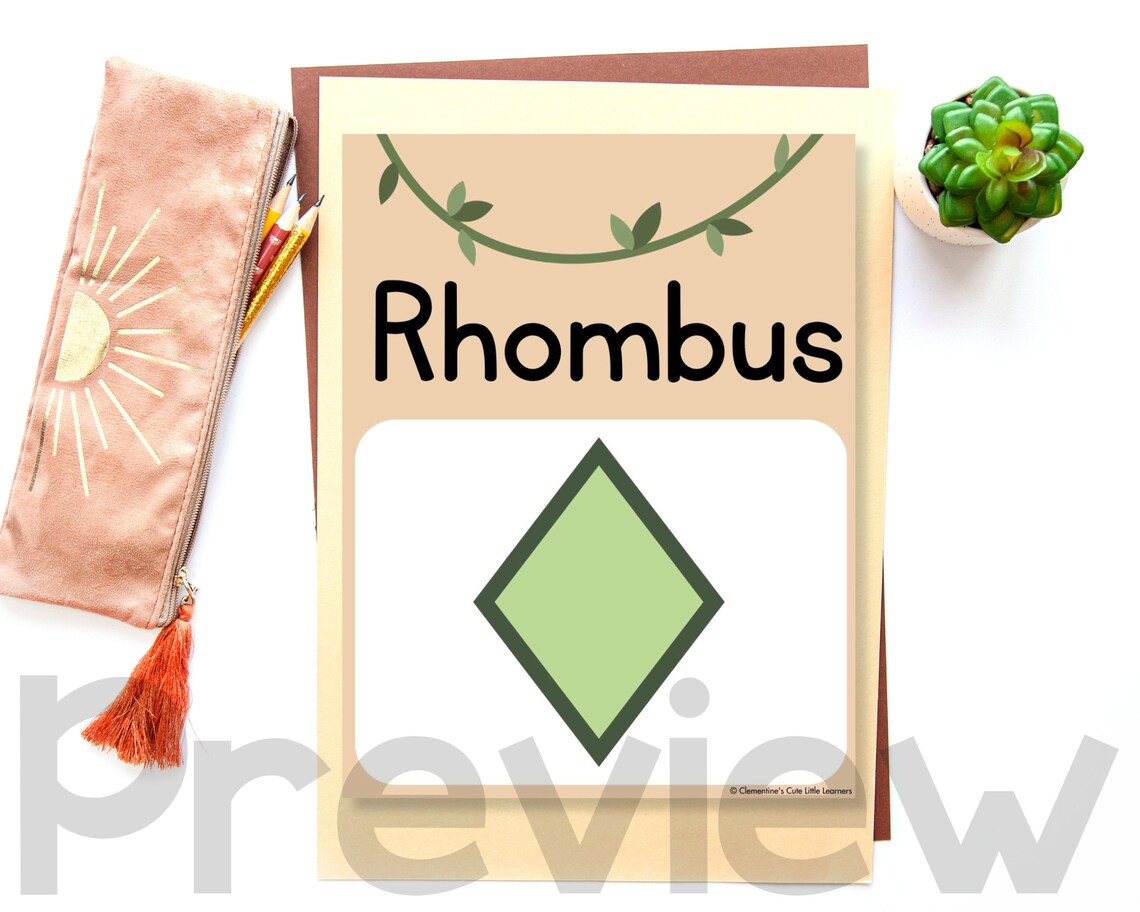 Jungle Safari Themed 2D and 3D Shape Posters for Bulletin Boards and ...