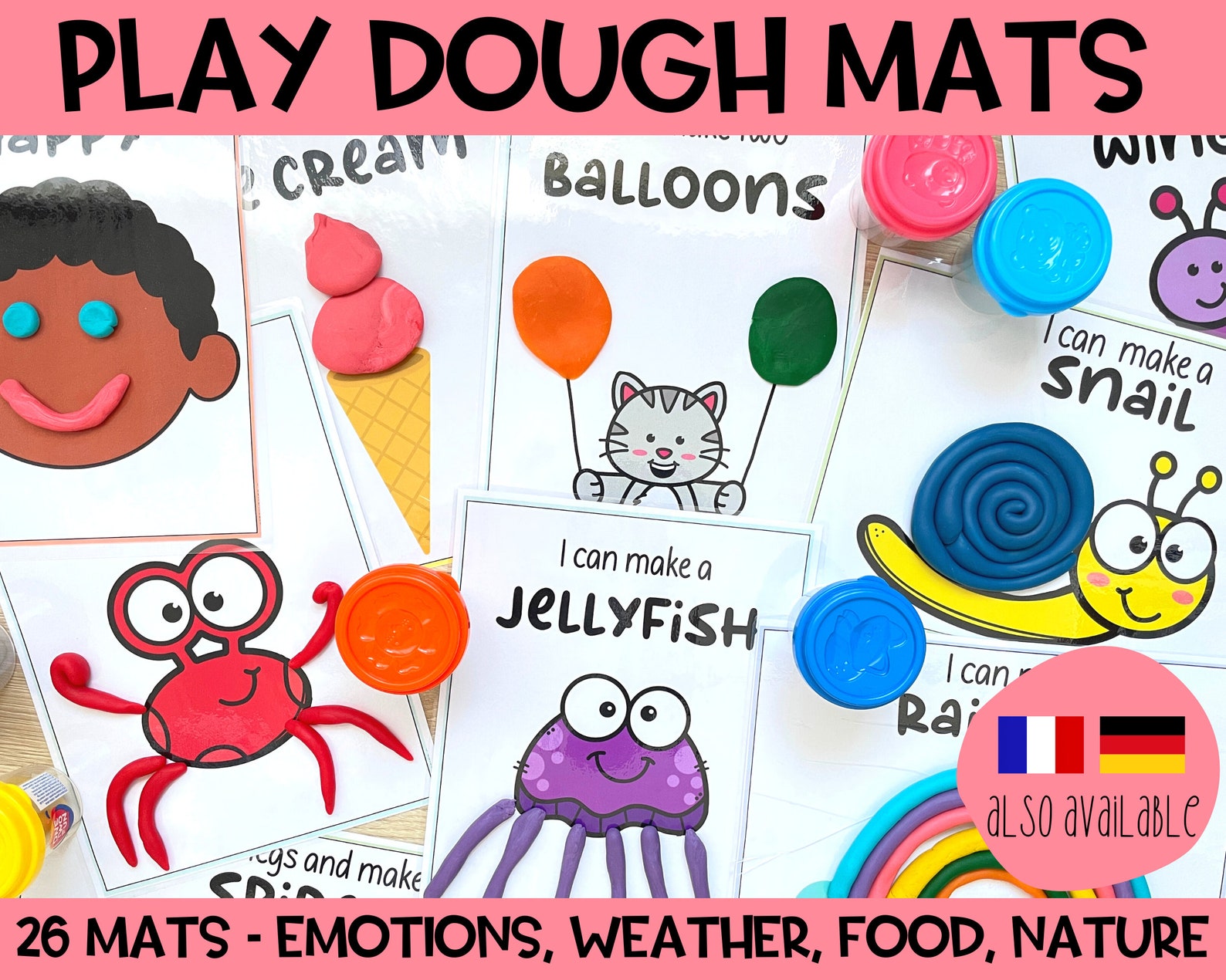 Play Dough Mats Huge Set Toddlers Activities Printable - Etsy
