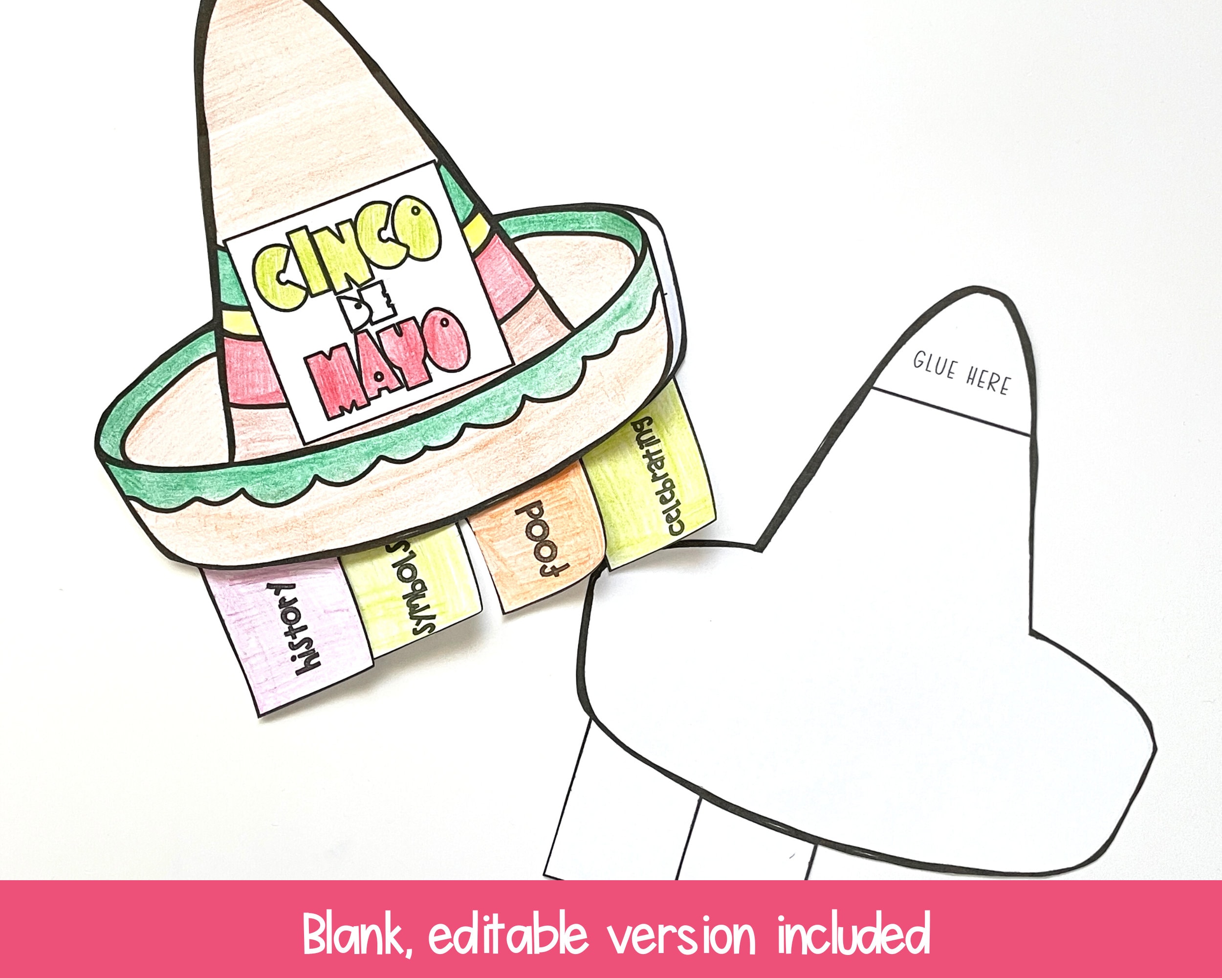 Cinco De Mayo Printable Shape Books for Learning Editable Version ...