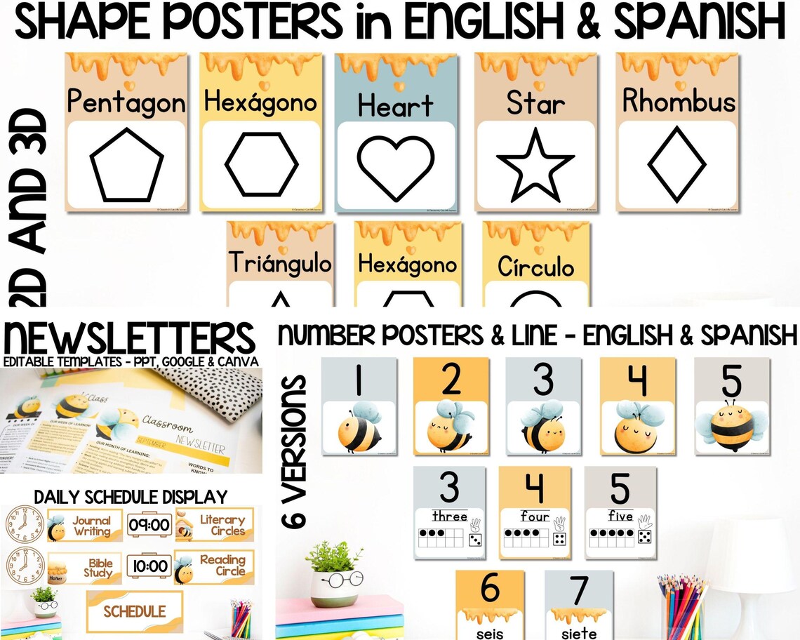 Busy Bee Classroom Decor Bundle | Editable Bulletin Board, Meet the ...