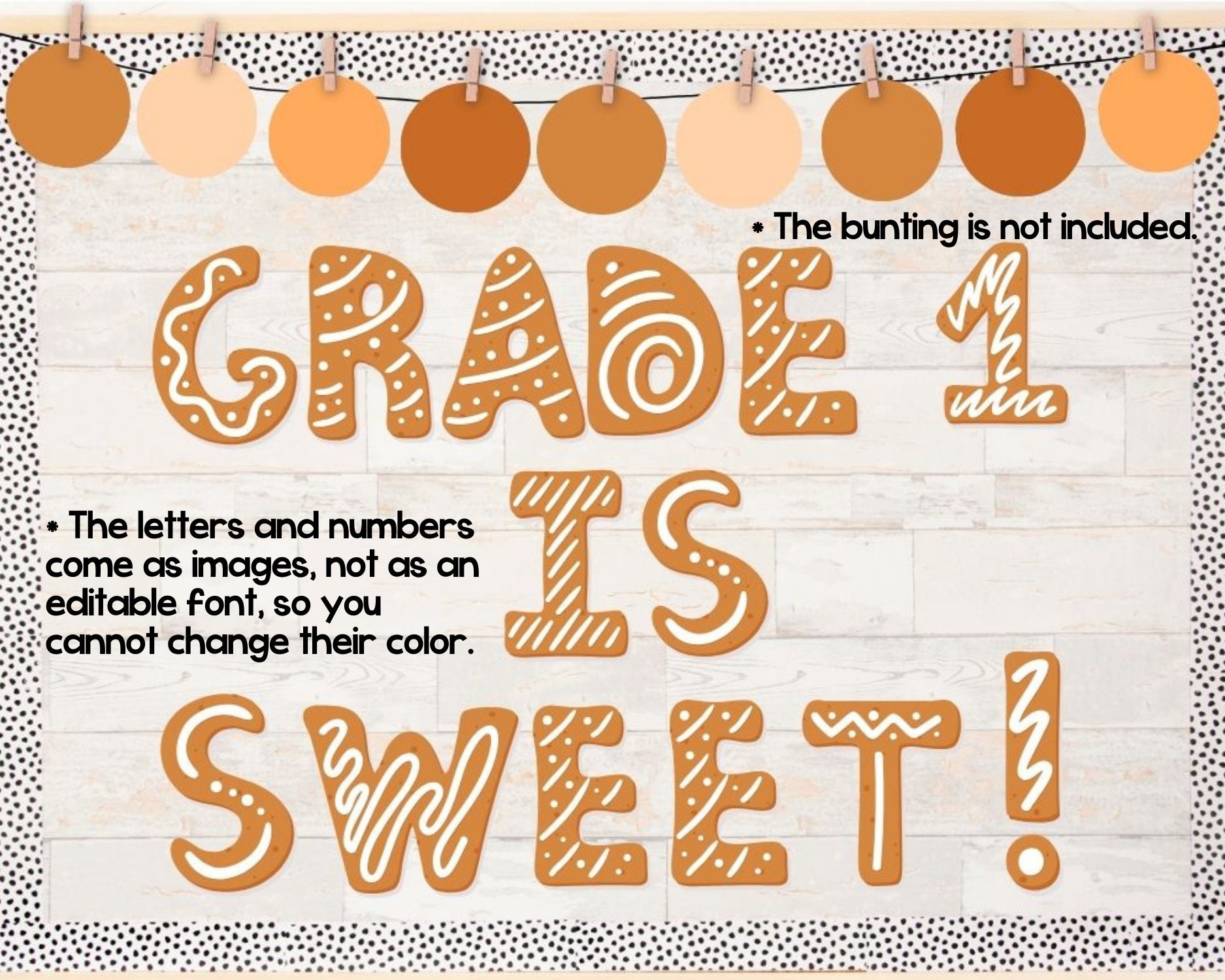 Gingerbread Lettering for Bulletin Board Titles / Classroom Decor and ...