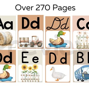 Farm Themed Alphabet Posters for Classroom Decor & Bulletin Board ...