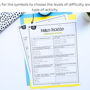 Pablo Picasso - Printable Biography Pack, Reading Comprehension, Quote Poster, Brochure and ...