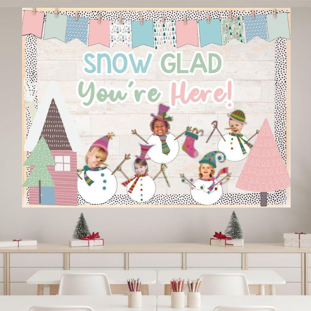 Winter Snowman Bulletin Board & Classroom Decor + Editable Versions ...