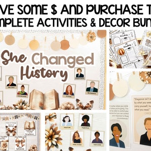 Women's History Month Biography Posters for Bulletin Board, Printable ...