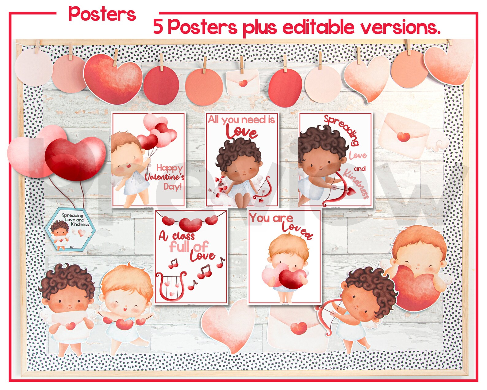 Cute Cupid Valentine's Day Bulletin Board & Interactive Classroom Decor ...