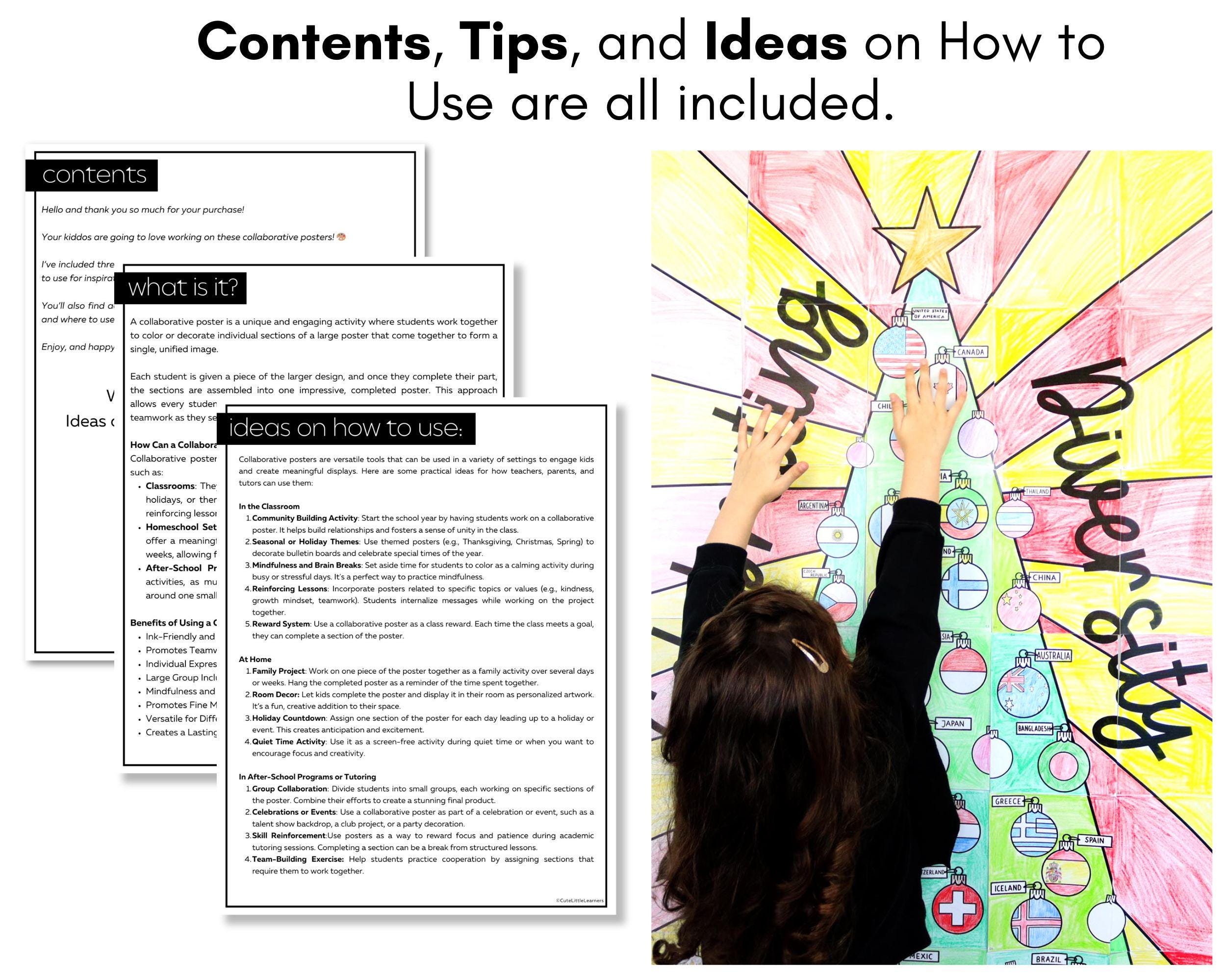 Holidays Around the World Collaborative Poster With 50 Country Flags ...