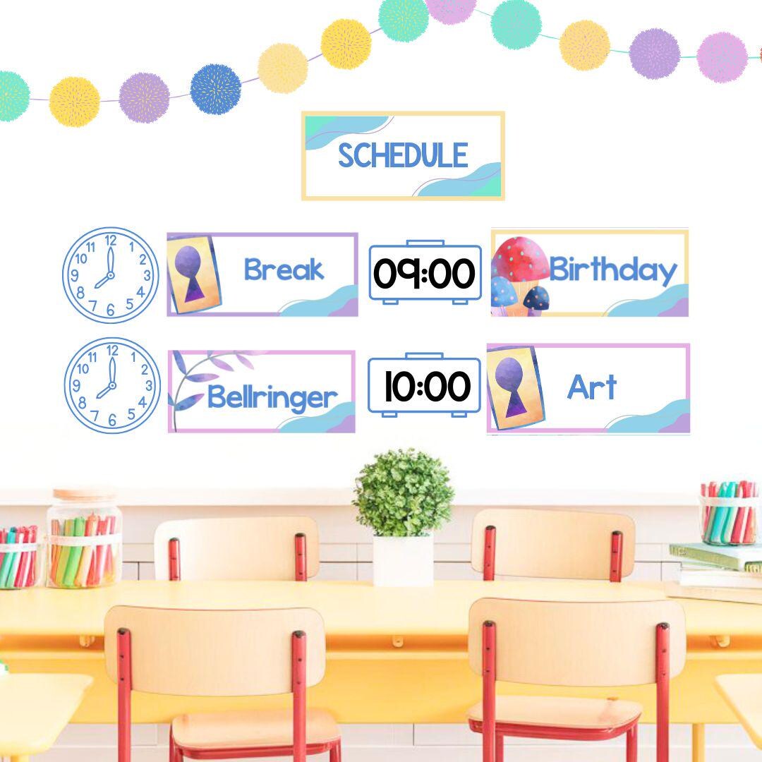 Wonderland Classroom Schedule Cards | Editable Daily Display Set for ...