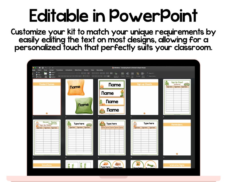 Camping Back to School Open House & Meet the Teacher Kit - Etsy