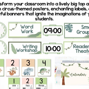 Jungle Safari Editable Classroom Decor Bundle, Bulletin Boards, Back to ...