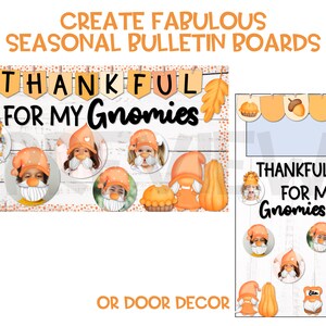 Thanksgiving Fun Gnome Bulletin Board & Classroom Decor - Etsy