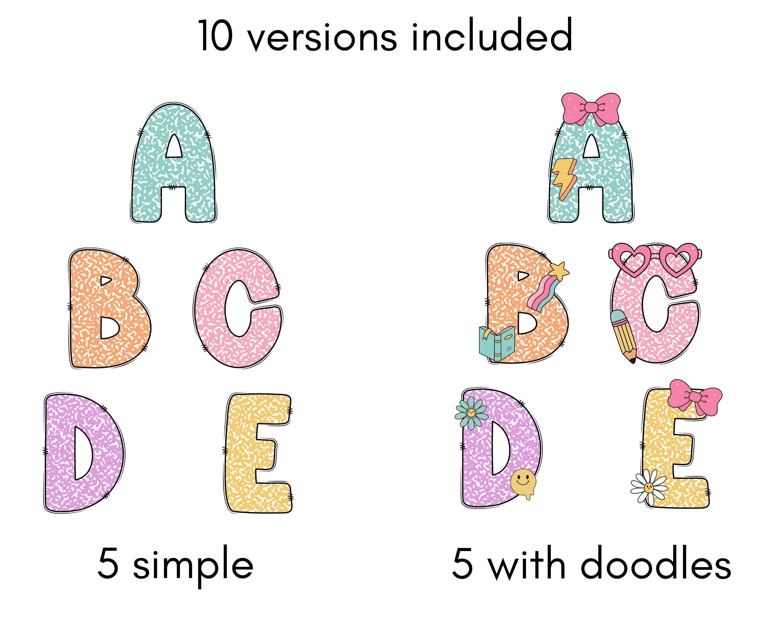 Printable Pastel Composition Notebook Letters & Numbers - Back to ...