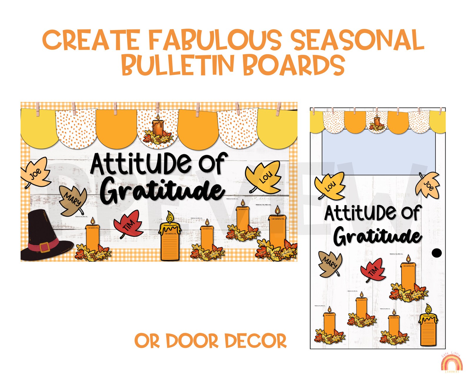 Thanksgiving Gratitude Bulletin Board & Classroom Decor - Etsy