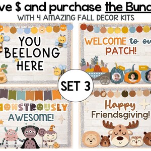 Cute Halloween Monsters Classroom Decor - Bulletin Board, Door Decor ...